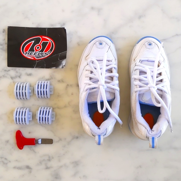 Heelys | Shoes | Heelys Style 769 Unisex Wheeled White And Blue ...